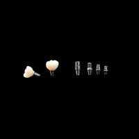 China Metallic Implant Crown Bridge Natural Zirconia Full Contour Crown With Titanium Abutment for sale