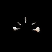 China Metallic Implant Crown Bridge Natural Zirconia Full Contour Crown With Titanium Abutment for sale