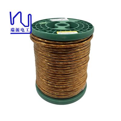 China Pi / Pet Coated Copper Litz Wire 120 Strands High Frequency Taped Custom for sale
