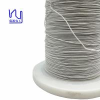 China Custom 38 Awg / 65 Strands Ustc Litz Wire Nylon Served Silver Conductor for sale