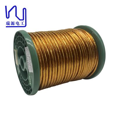 China Electrical Vehicle Copper Litz Wire 2UEW-F-PI 0.4mm High Breakdown Voltage Mylar Taped for sale