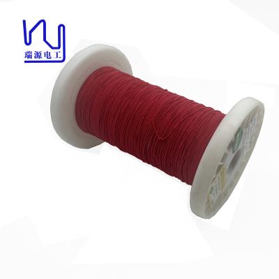 China Single Wire Copper Litz Wire Silver Conductor 0.071mm Red Strands for sale