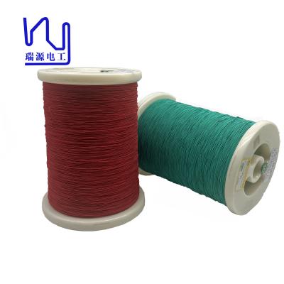 China Red / Green Color Custom USTC Wire 0.1mm X 50 Copper Conductor Natural Silk Served for sale