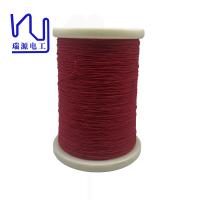 China Red Color Silk Covered Wire 0.1mm Litz Wire Copper Conductor for sale