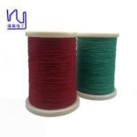 China Red / Green Color Real Silk served litz wire 0.1mm Copper Conductor for sale