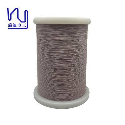 China 0.03mm To 0.5mm High Frequency Magnet Stranded Twisted Silk Covered Copper Litz Wire for sale