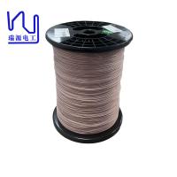 China Class F 0.05mm Enameled Copper Wire 600 Strands Taped Litz Wire PTFE for sale