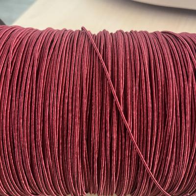 China Red Color Silk Covered Litz Wire 0.1mmx200 Polyester Served Copper Stranded Wire for sale
