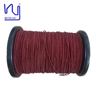 China 2USTC-F 0.1mm Stranded Wire Red Silk Covered Copper Litz Wire for sale