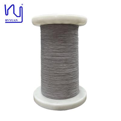 China USTC-F Grey Color 0.2mm Enameled Copper Wire Wrapped With Dacron For Audio for sale