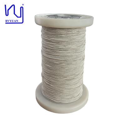 China 99.99% OCC Silver Wire 0.05mmx200 Strands Natural Silk Covered litz Wire For Audio Cable for sale