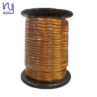 China 8.7mmx5.5mm Flat Lit z Wire 0.1mm*3175 Strands PI Taped Litz Wire For Transformer for sale