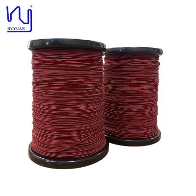 China 2USTC-F 0.08mmx270 Red Color Nylon Served Silk Covered Litz Wire for sale