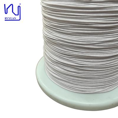 China USTC UDTC 0.071mm*250 HF Insulated White Twisted Enameled Copper Silk Covered Litz Wire for sale