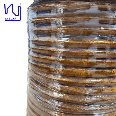 China Flat litz wire 7.4mmx7.4mm Kapton insulation 0.071x6500 Taped Litz Wire For High Frequency high Voltage applications for sale