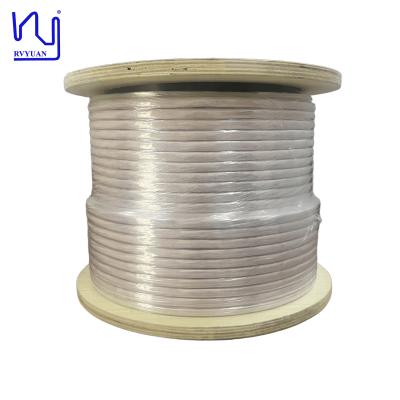 China USTC-F/H 0.08mm x 9100 Flat Nylon Serving Copper Litz Wire For Transformer for sale
