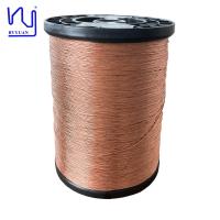 China 1UEW-H 0.1mm AWG38 60-Strand Enameled Litz Wire for Transformer Windings with 180°C Max Temperature for sale