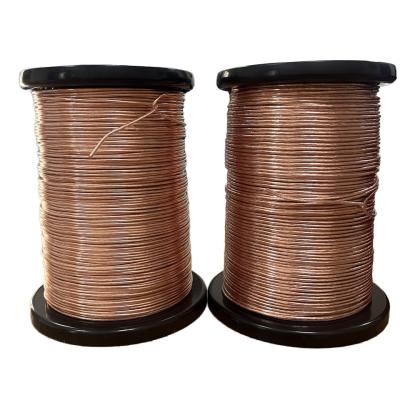 China Round Class 130C Enameled Copper Mylar PET Film Taped Litz Wire 0.10mm*127 Strands for sale