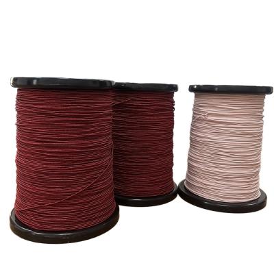 China Red 2USTC-F Nylon Served Litz Wire 0.08mmX270 Single Layer Stranded Enameled Copper Wire Class F for High Frequency Use for sale