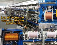 China Red 2USTC-F Nylon Served Litz Wire 0.08mmX270 Single Layer Stranded Enameled Copper Wire Class F for High Frequency Use for sale