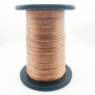 China Pet Mylar Copper Litz Wire 120 Degree High Voltage Stranded for sale