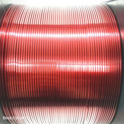 China Ultra Fine Rectangular Copper Wire Flat Coated Magnet Wire 3.5mm Width for sale