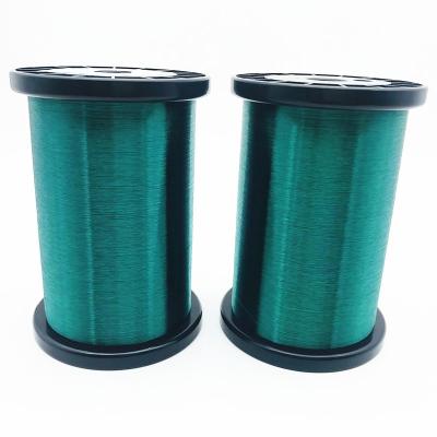 China 44 Awg 0.05mm Green Color Polyurethane Guitar Pickup Coil Wire for sale