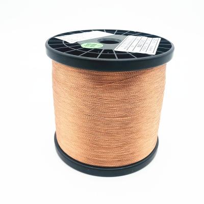 China 38 AWG  0.1mm / 2 Strands Insulated Conductor Copper Litz Wire for sale
