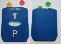 China Euro Auto Plastic Parking Disc 150*120mm with Customized Logo Print and Ice Scraper for sale