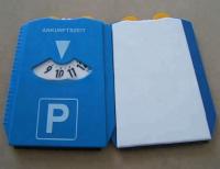 China Euro Auto Plastic Parking Disc 150*120mm with Customized Logo Print and Ice Scraper for sale