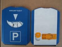China Design Euro Car Parking Disc with Tire Gauge and Ice Scraper made of PS Plastic for sale