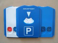 China Euro Car Plastic Parking Disc with Ice Scraper and Logo Print Silk Print/Photo Print for sale