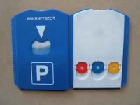 China Euro Car Plastic Parking Disc with Ice Scraper and Logo Print Silk Print/Photo Print for sale