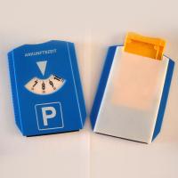 China Blue Universal Car Parking Disc Timer Clock Arrival Time Display Auto Spare Parts PS Parking Disk for sale