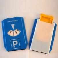 China Blue Universal Car Parking Disc Timer Clock Arrival Time Display Auto Spare Parts PS Parking Disk for sale