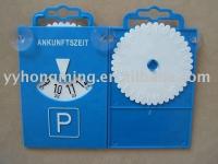 China Blue Car Parking Disc with Cupules 172*106mm Plastic Parking Disk for sale
