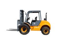 China Compact Two Wheel Rough Terrain Forklift Trucks Material Handling Equipment for sale