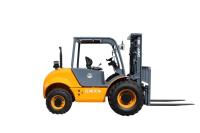 China Compact Two Wheel Rough Terrain Forklift Trucks Material Handling Equipment for sale