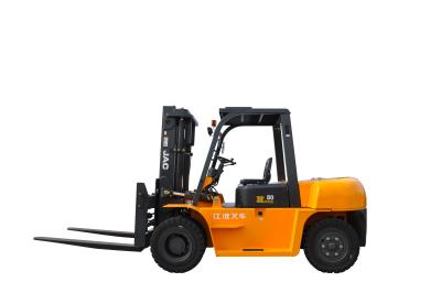 China 8 Ton Diesel Low Mast Forklift Truck With Hydraulic Drive System for sale
