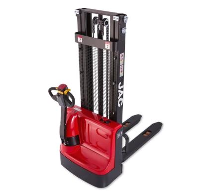 China JAC Mechanical pedestrian Electric Straddle Pallet Stacker Forklift 1T for sale