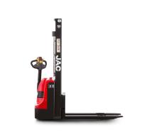 China JAC Mechanical pedestrian Electric Straddle Pallet Stacker Forklift 1T for sale
