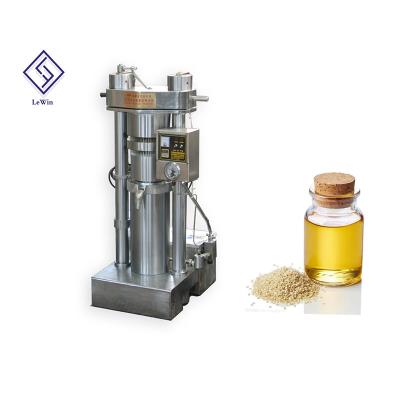 China Alloy High Efficiency Hydraulic Oil Press Machine 270mm Oil Cake Diameter For Sesame for sale