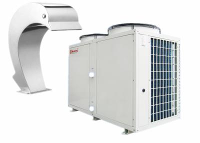 China 42kw Air To Water Heat Pump In Combination With Swimming Pool Water Curtain Cascade Waterfall for sale