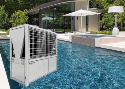 China Meeting Constant 38 Degree Swimming Pool Heat Pump 100KW EVI  Pool Water Heater 28000L/H Anti-Corrosion Heat Exchanger for sale