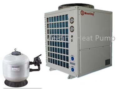 China Meeting 28KW Air Source Spa Swimming Pool Heat Pump With Sand Filter Tank for sale