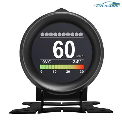 China X60 Smart Multifunctional Vehicle Temperature Gauge Car Digital Voltage Speed Meter for sale