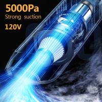 China 120W Rechargeable Wireless Handheld Car Vacuum Cleaner Mini Cyclone Strong Suction for sale