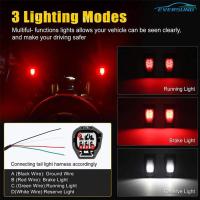 China ABS Plastic Car Spares Parts Jeep JK Rear Window Hinge Cover With LED Brake Light 18W for sale