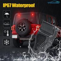 China ABS Plastic Car Spares Parts Jeep JK Rear Window Hinge Cover With LED Brake Light 18W for sale
