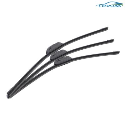 China Black Boneless Wiper For  Universal Car Windscreen Wiper Blades With Soft Rubber  Materials for sale